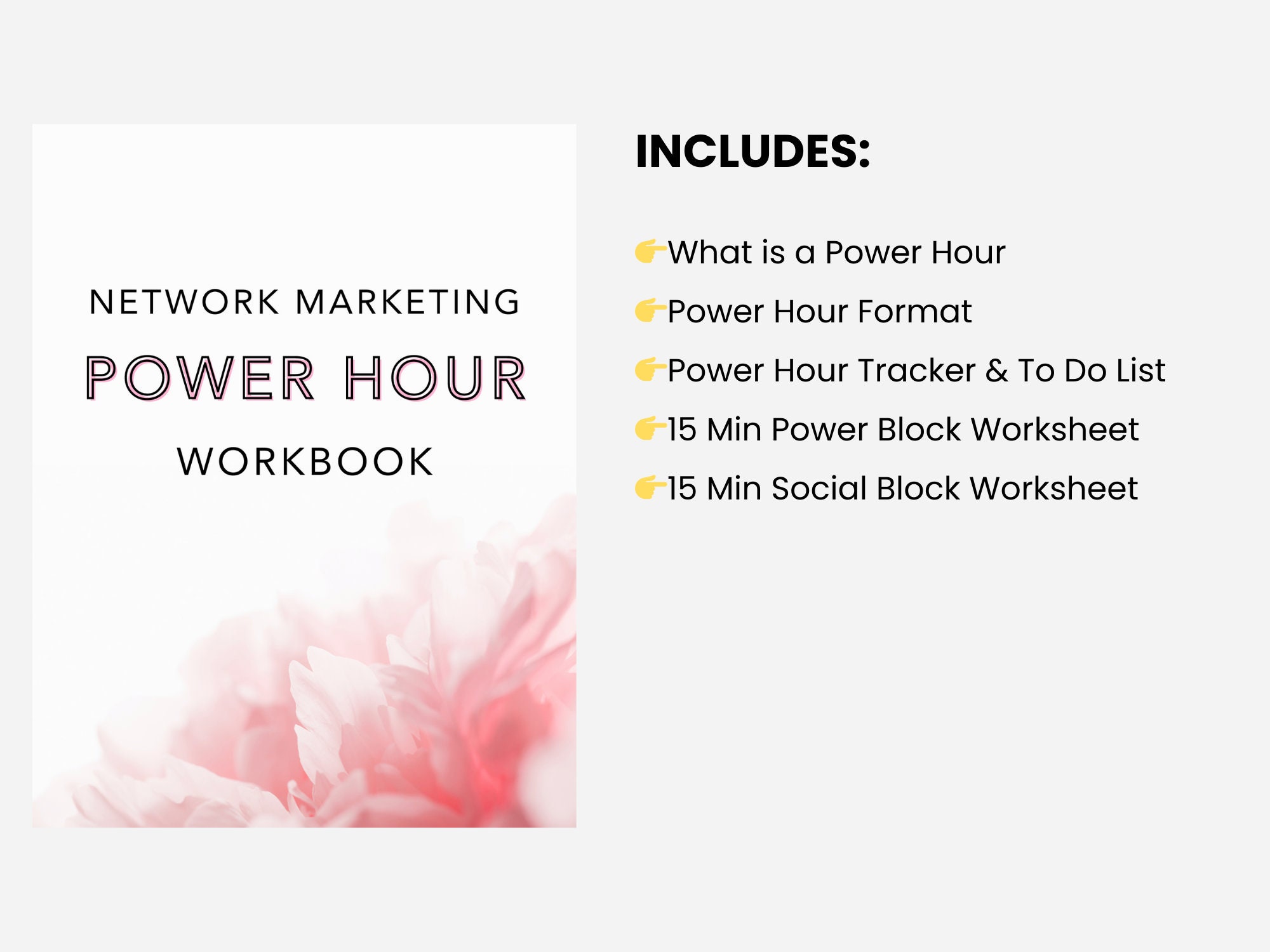 Network Marketing Tools for Success Bundle Power Hour Workbook Goal ...