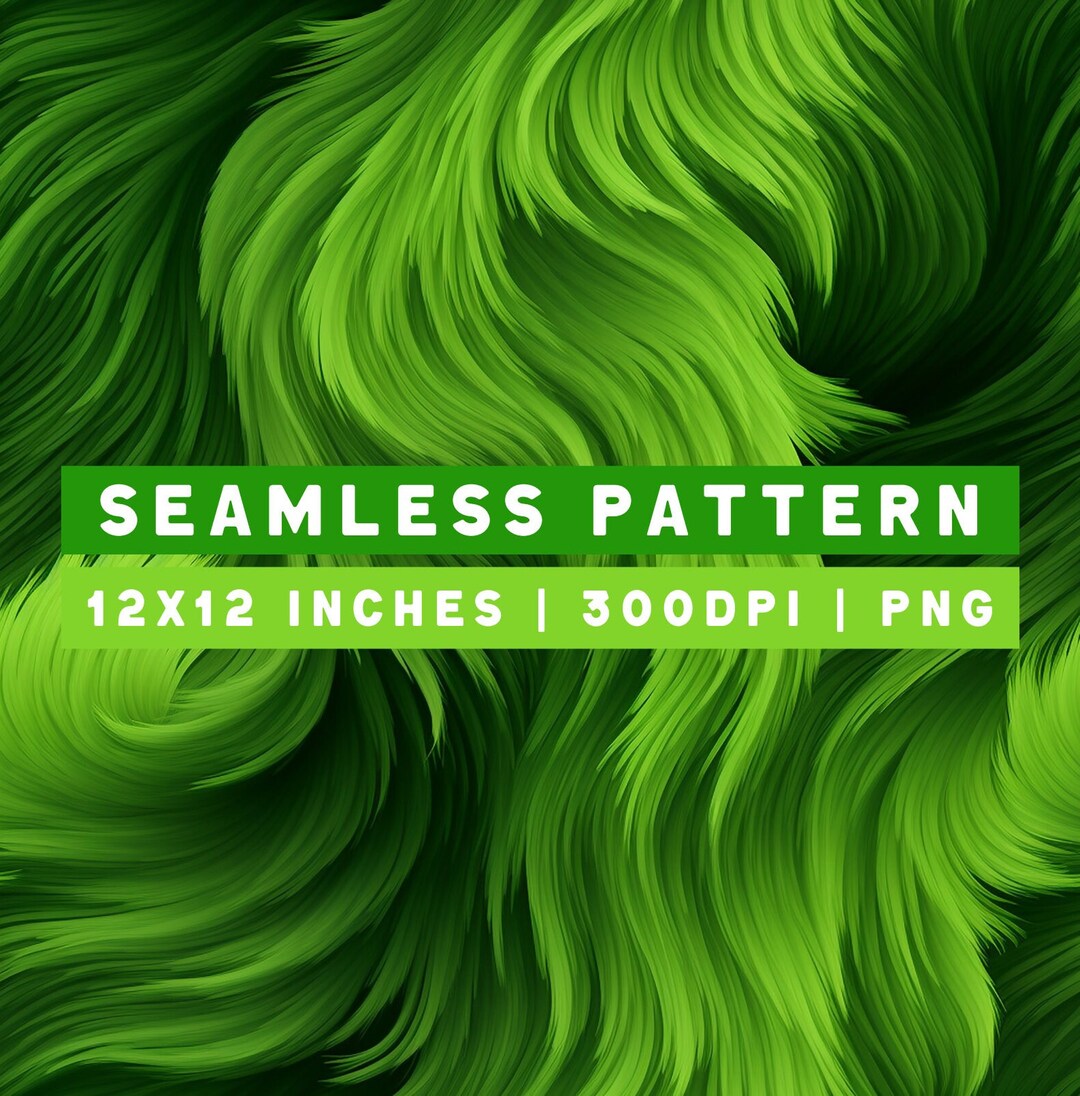 Green Fur Seamless Pattern PNG, 3D Christmas Digital Paper, Holiday ...