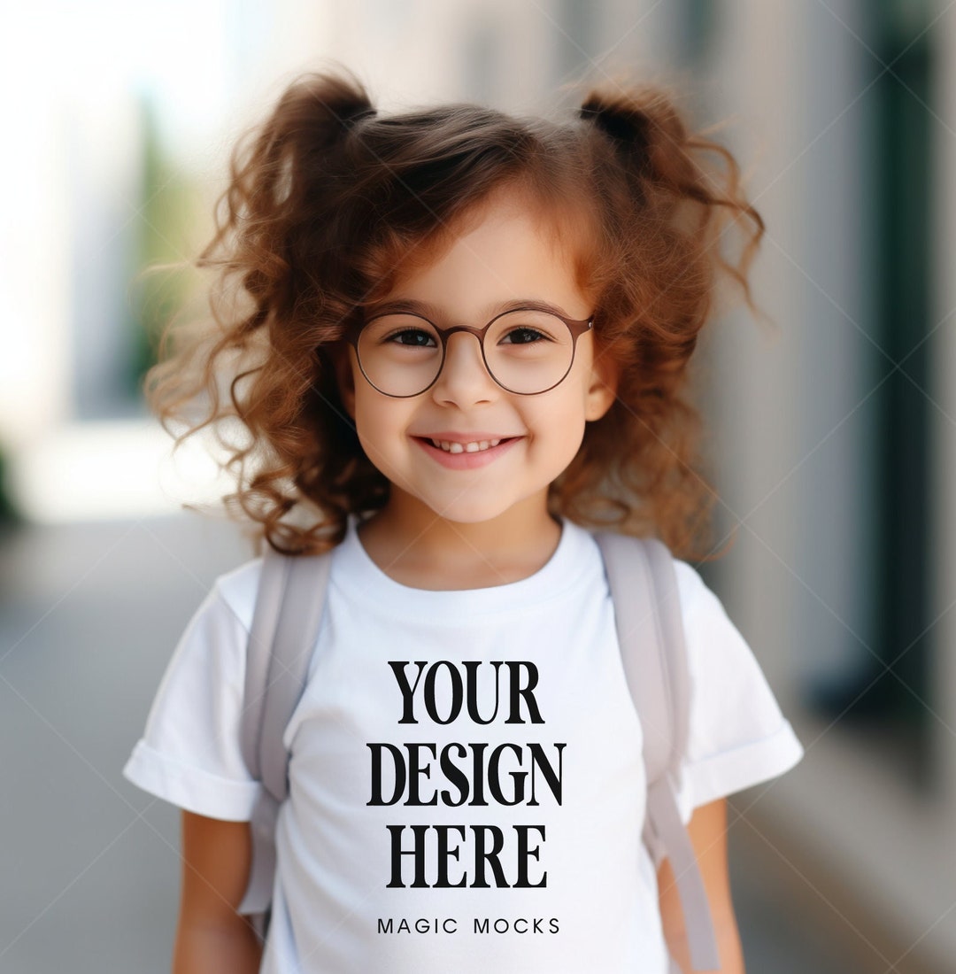 Kids Back to School Tshirt Mock Ups, White Bella Canvas 3001Y, Kids ...