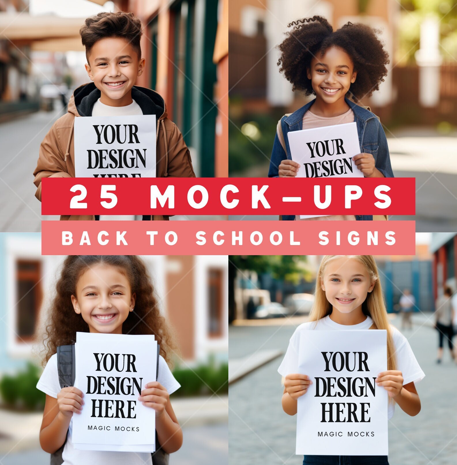 Kids Back to School Sign Mock up Bundle First Day of School - Etsy