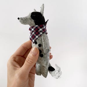 Grey Black Dog Stuffed Toy, Australian Cattle Dog Doll, Dog Soft Toy ...