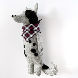 Grey Black Dog Stuffed Toy, Australian Cattle Dog Doll, Dog Soft Toy ...