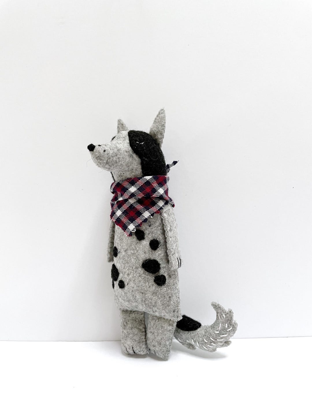 Grey Black Dog Stuffed Toy, Australian Cattle Dog Doll, Dog Soft Toy ...