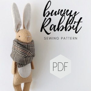 Bunny Rabbit Sewing Pattern: Stuffed Animal Tutorial (PDF) - Etsy