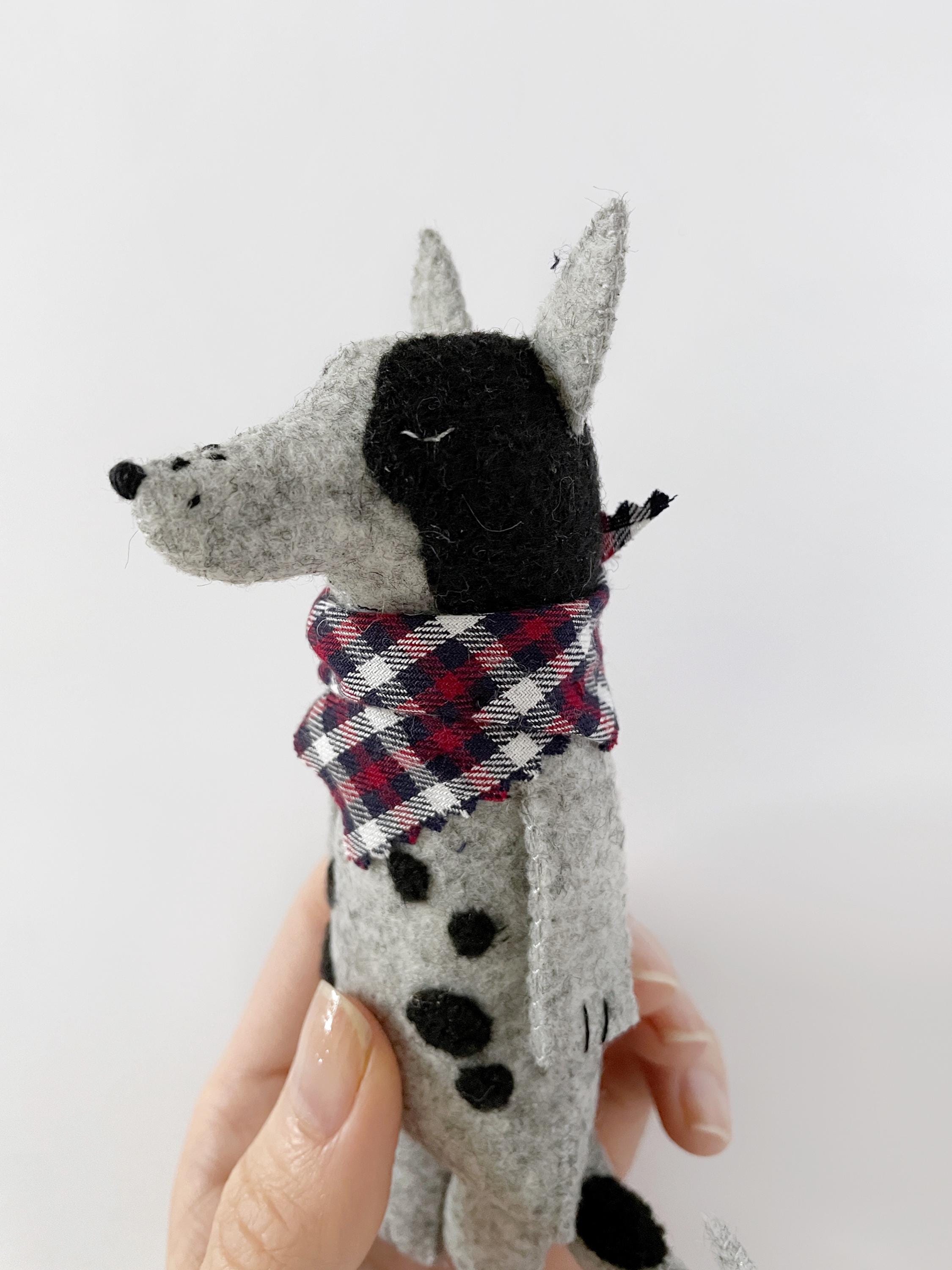 Grey Black Dog Stuffed Toy, Australian Cattle Dog Doll, Dog Soft Toy ...