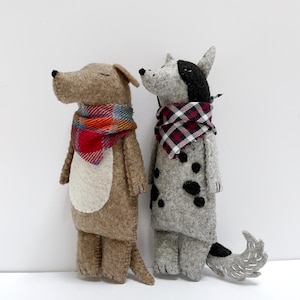 Grey Black Dog Stuffed Toy, Australian Cattle Dog Doll, Dog Soft Toy ...