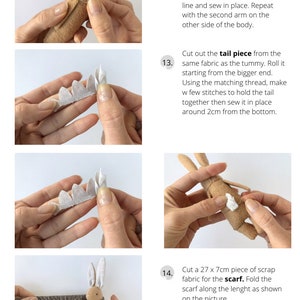 Bunny Rabbit Sewing PATTERN PDF, Stuffed Toys Tutorial, Animals Soft ...