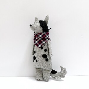Grey Black Dog Stuffed Toy, Australian Cattle Dog Doll, Dog Soft Toy ...