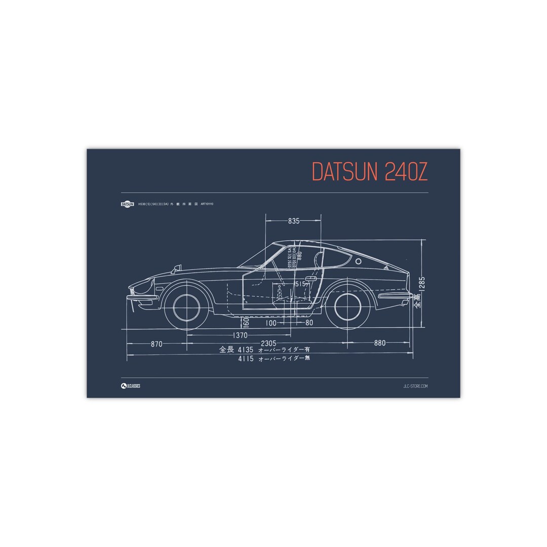 Datsun 240Z Blueprint Modern Satin Poster (300gsm) - Etsy