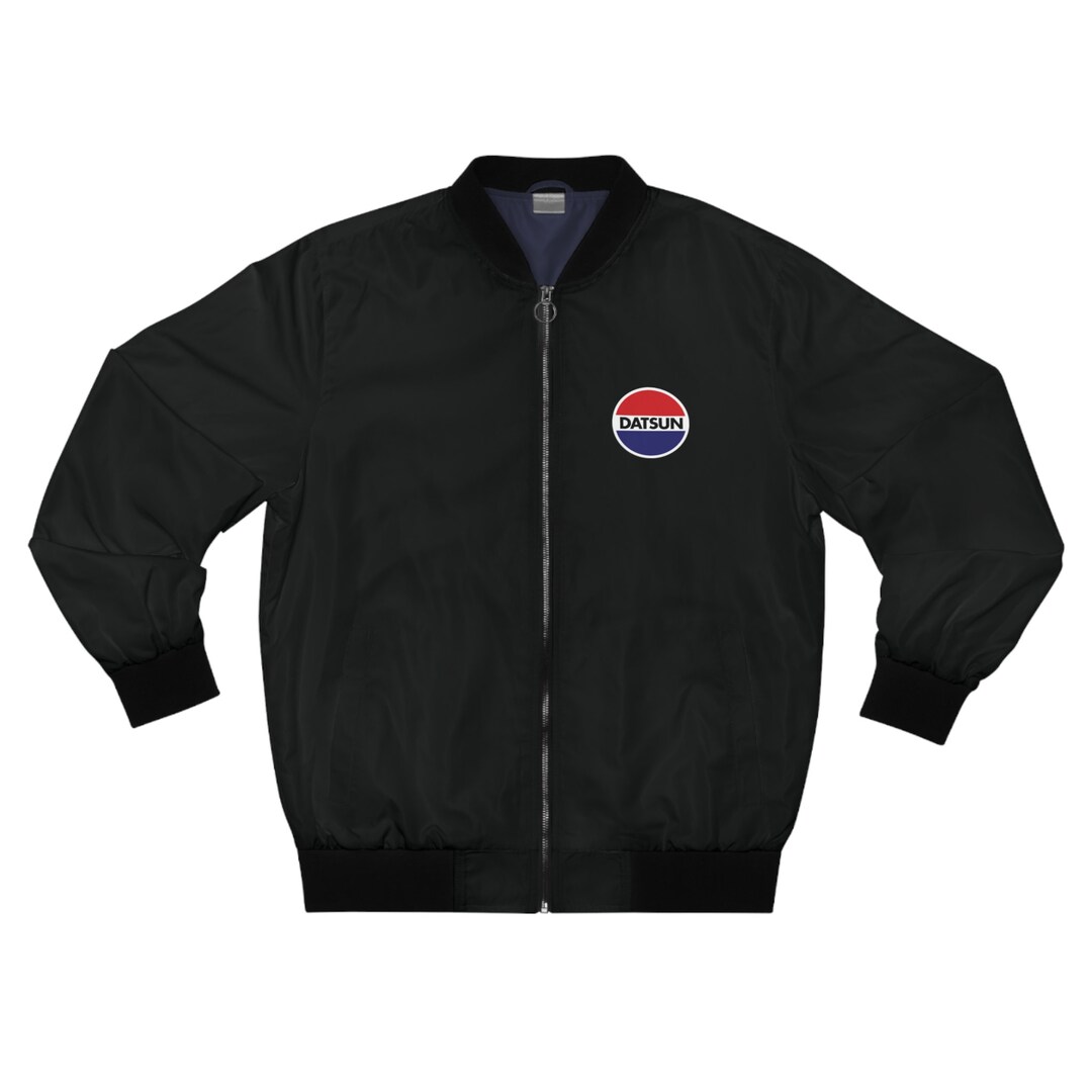Datsun Men's Black Bomber / Racing Jacket - Etsy