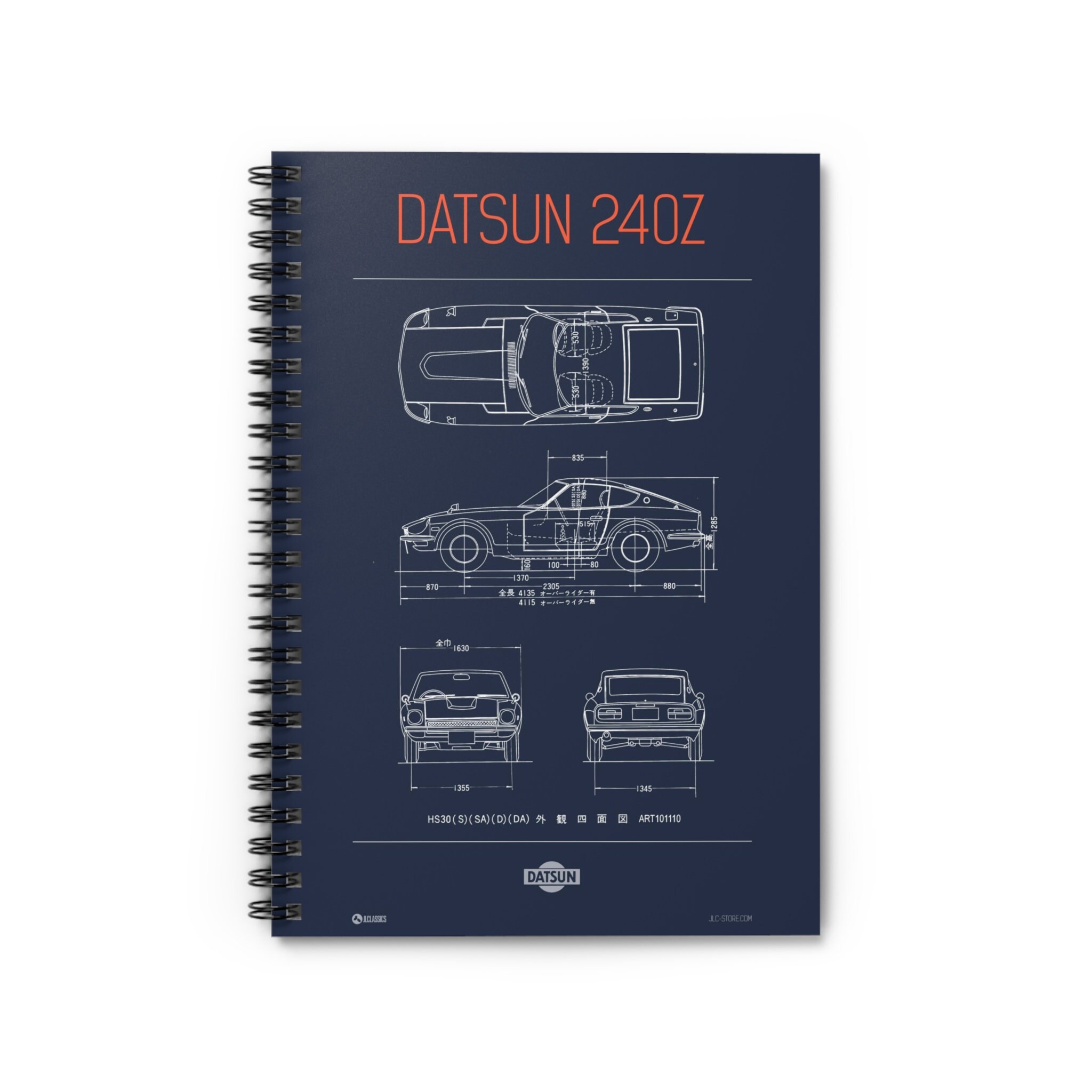 Datsun 240Z Blueprint Spiral Notebook - Ruled Line - Etsy