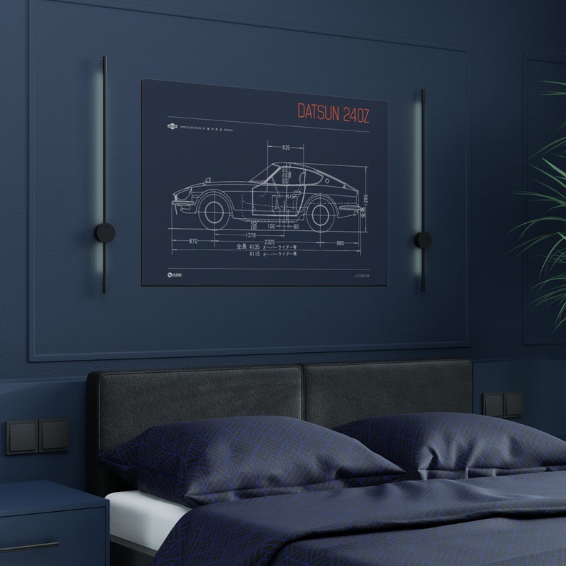 Datsun 240Z Blueprint Modern Satin Poster (300gsm) - Etsy