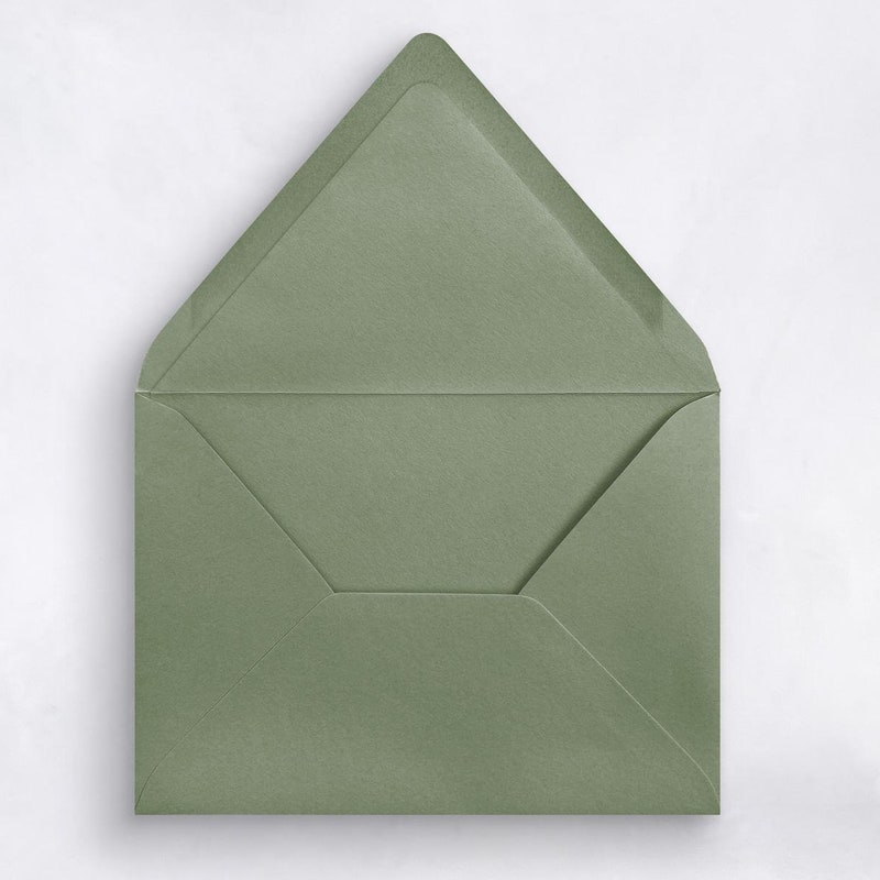 Green Envelope Invitations - Etsy
