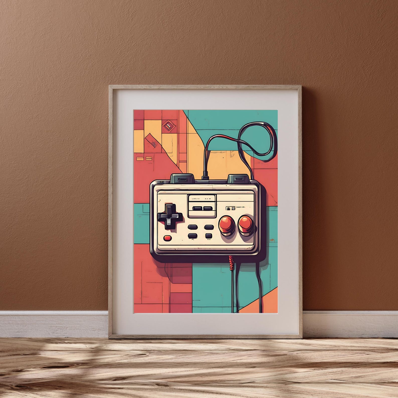Retro Gaming Controller Poster – Vintage Video Game Art as Digital ...