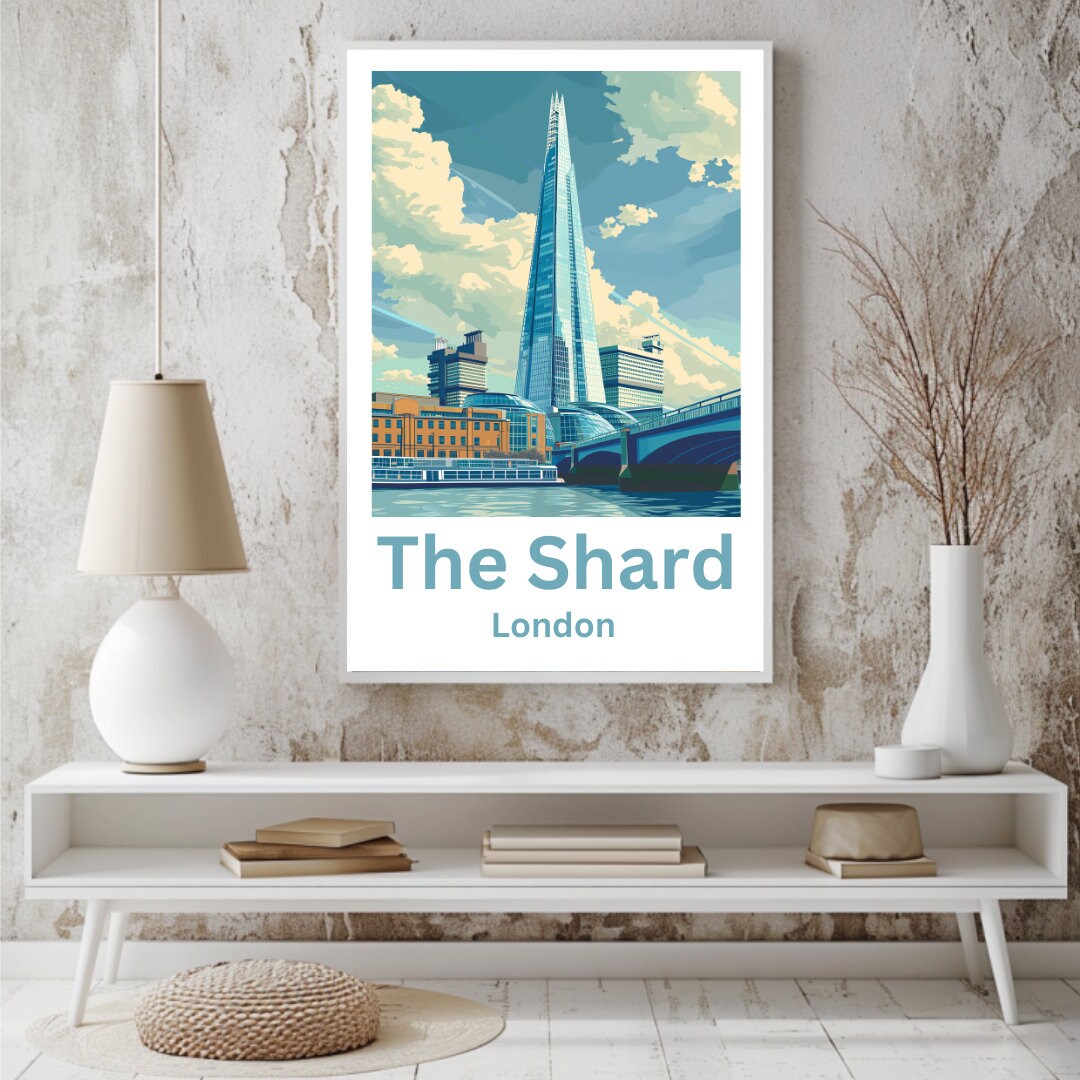 Capture London's Iconic Skyline: the Shard Travel Print - Stunning Home ...