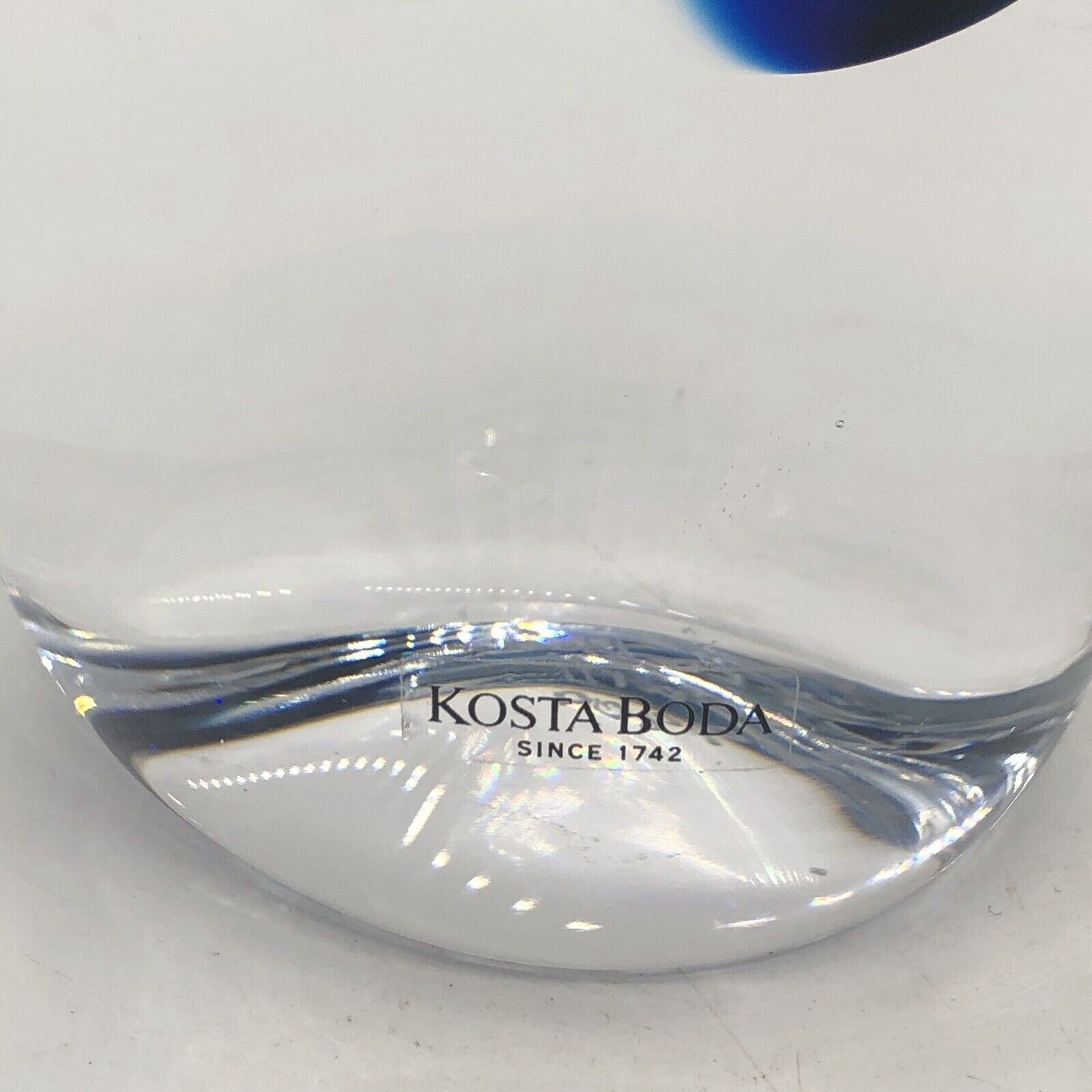 KOSTA BODA Signed Goran Warff Clear and Blue Art Glass Vase Sweden - Etsy