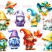 Watercolor Seasonal Gnomes Clipart Collection, Colorful Gnomes Pretty ...