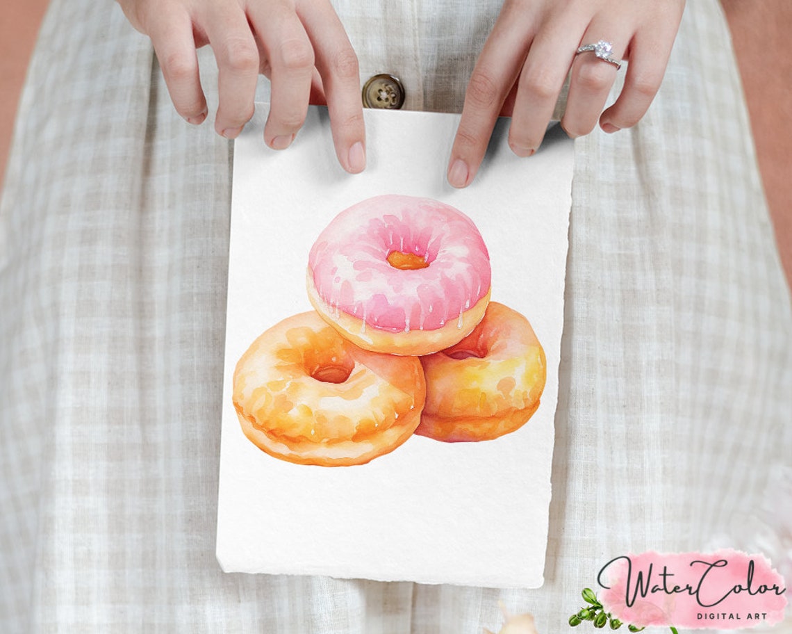 Watercolor Baked Bakery Clipart Bread Baguettes French - Etsy