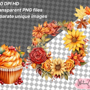 Pumpkin Spice Watercolor Clipart, Cozy Fall Sweets and Treats Cookies ...