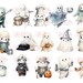 Cute Ghost Clipart, Tiny Ghosts Shadow Spooky Season, Scary Watercolor ...