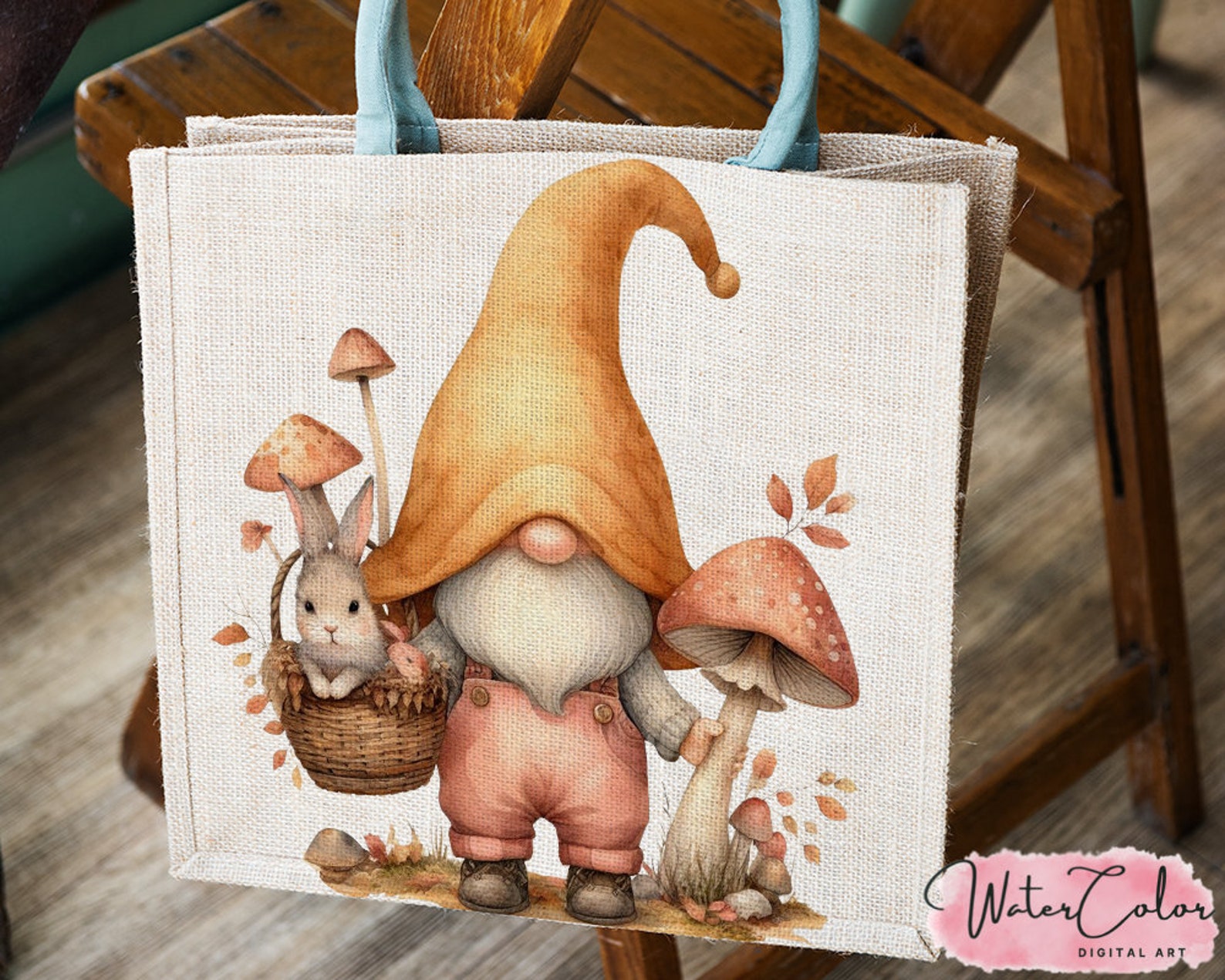 Watercolor Nature Gnome Clipart Collection, Forest Animals Gnomes ...