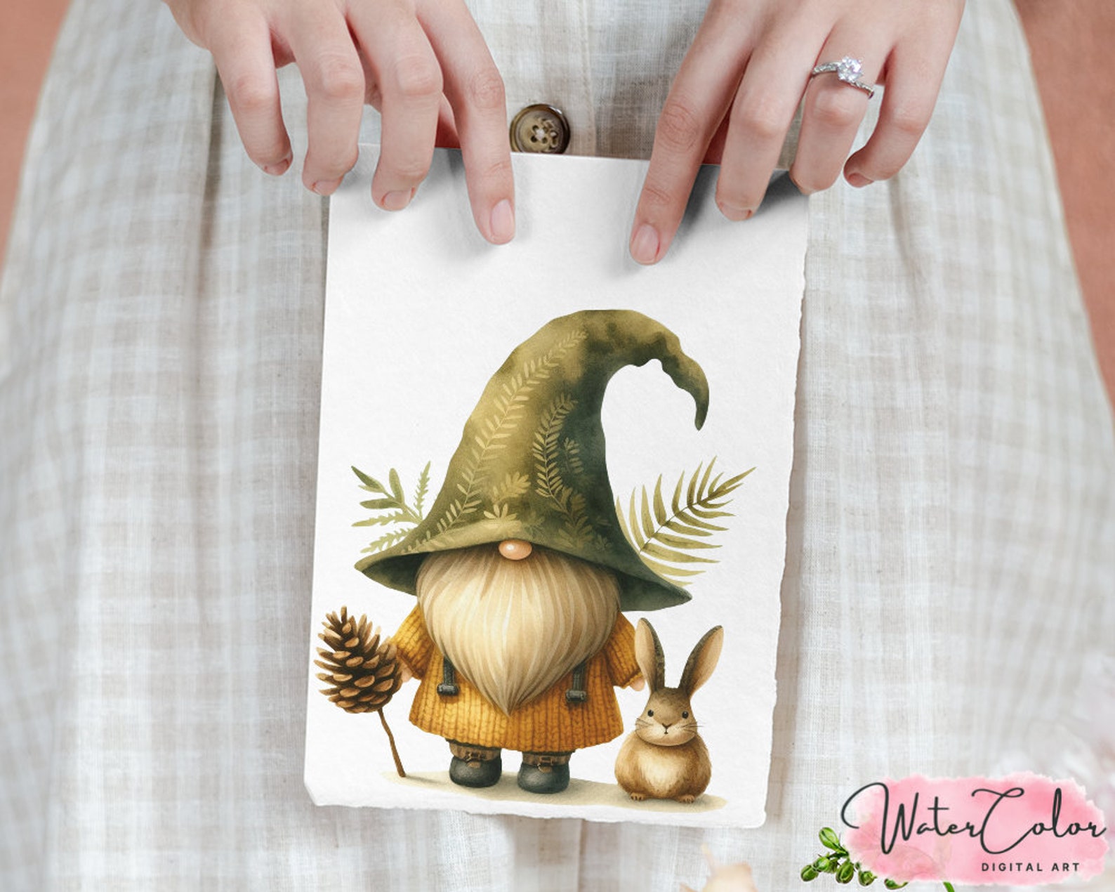 Watercolor Nature Gnome Clipart Collection, Forest Animals Gnomes ...