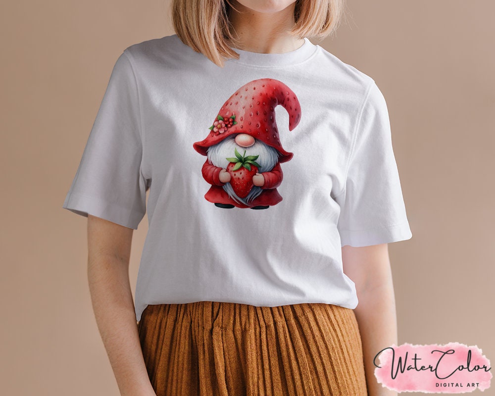 Watercolor Fruit Gnomes Clipart Collection, Colorful Fruits Gnome ...