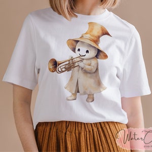 Cute Ghost Clipart, Tiny Ghosts Shadow Spooky Season, Scary Watercolor ...