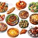 Watercolor French Food Bundle Clipart, French Gourmet Dish Ratatouille ...
