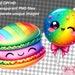 Watercolor Kawaii Rainbow Sweets Clipart Bundle, Colorful Macaron ...