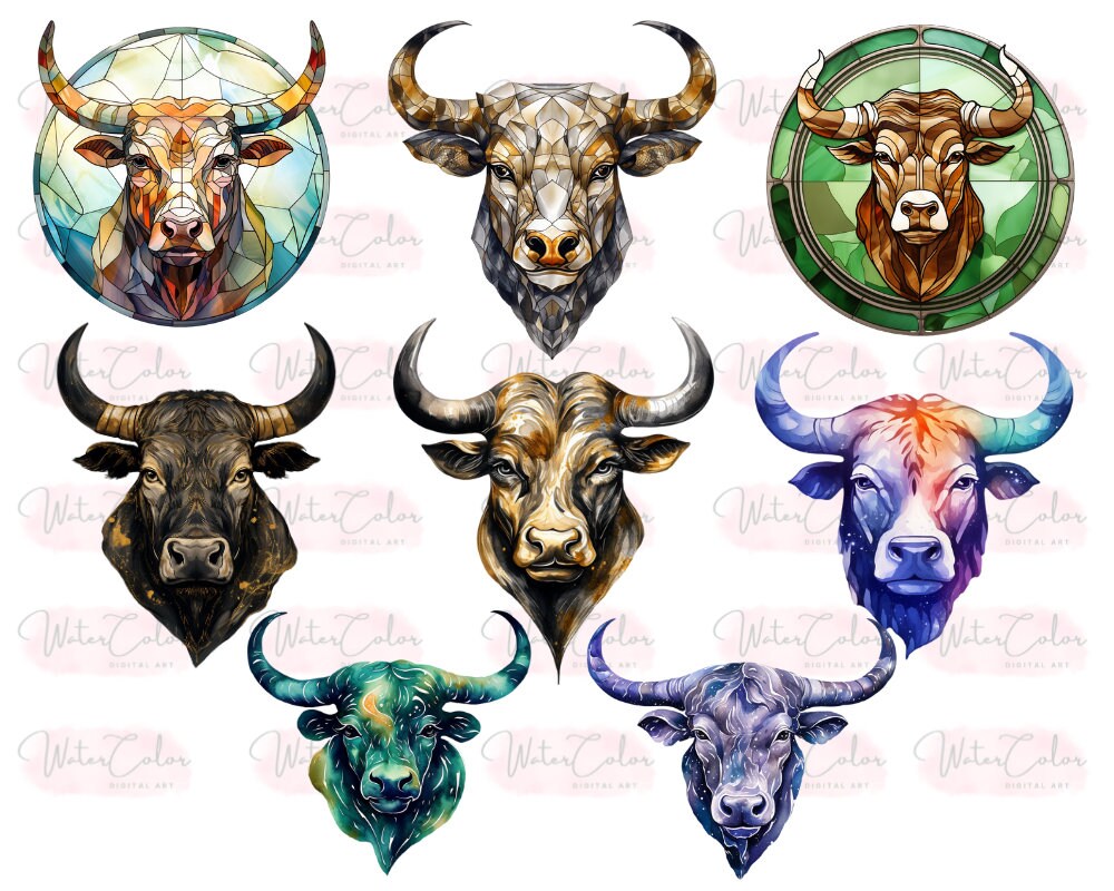 Zodiac Signs Clipart, Horoscope Taurus Star Sign, Esoterical Clipart ...