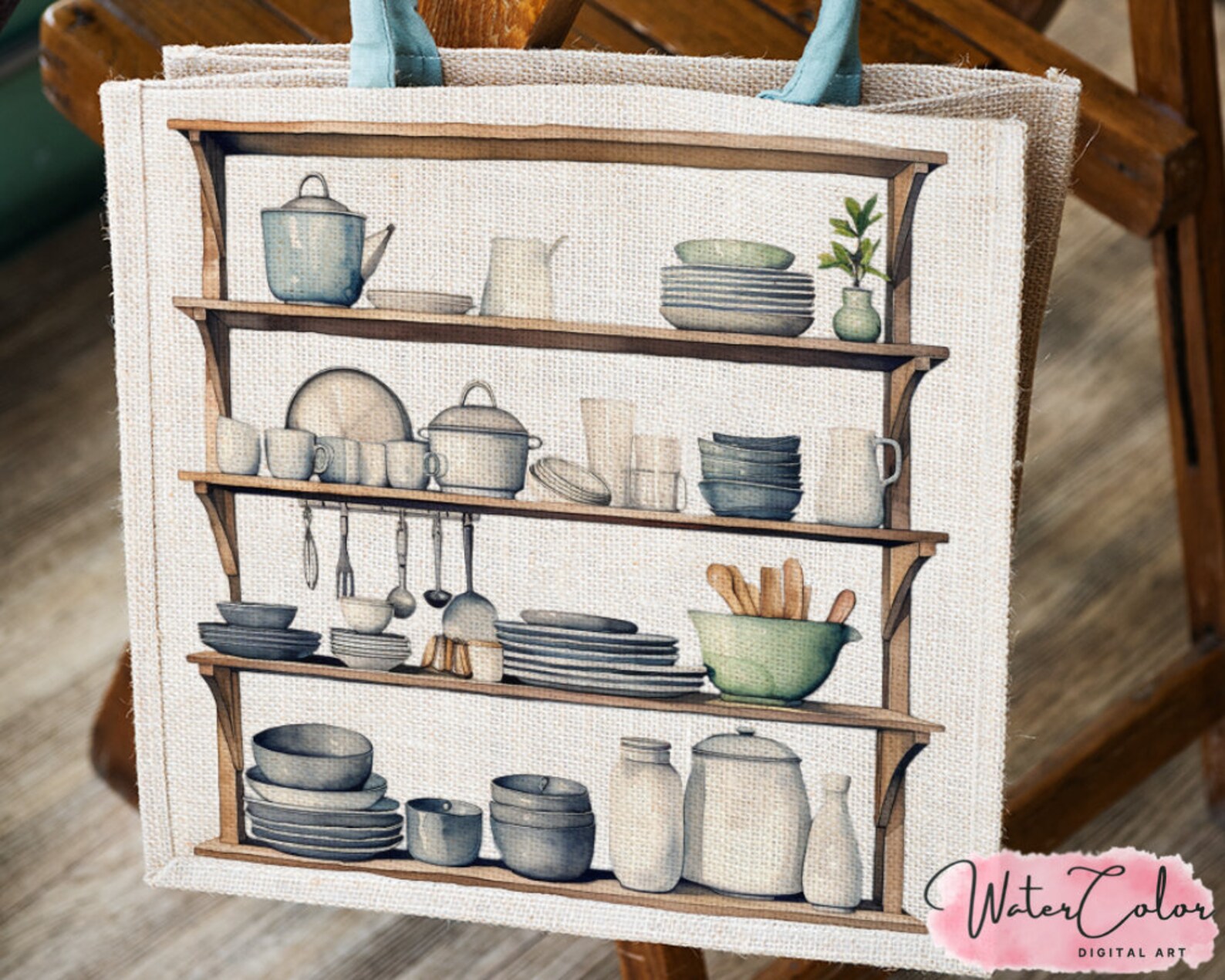 Kitchen Utensils Clipart, Watercolor Cottagecore Kitchenware Food ...