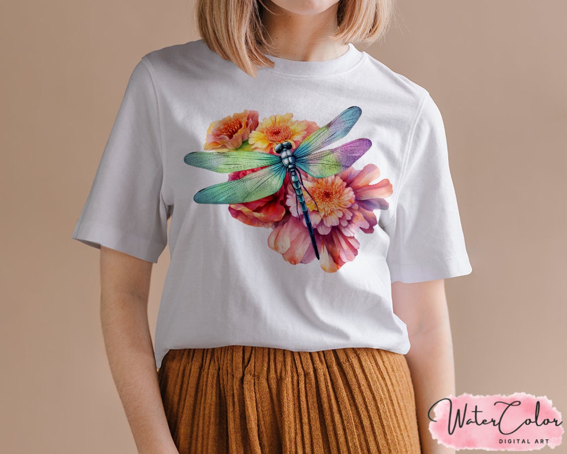 Dragonfly Bundle Clipart, Watercolor Dragonflies Decorative Collection ...