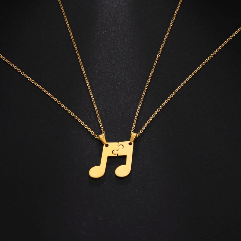 Music Note Necklace - Etsy