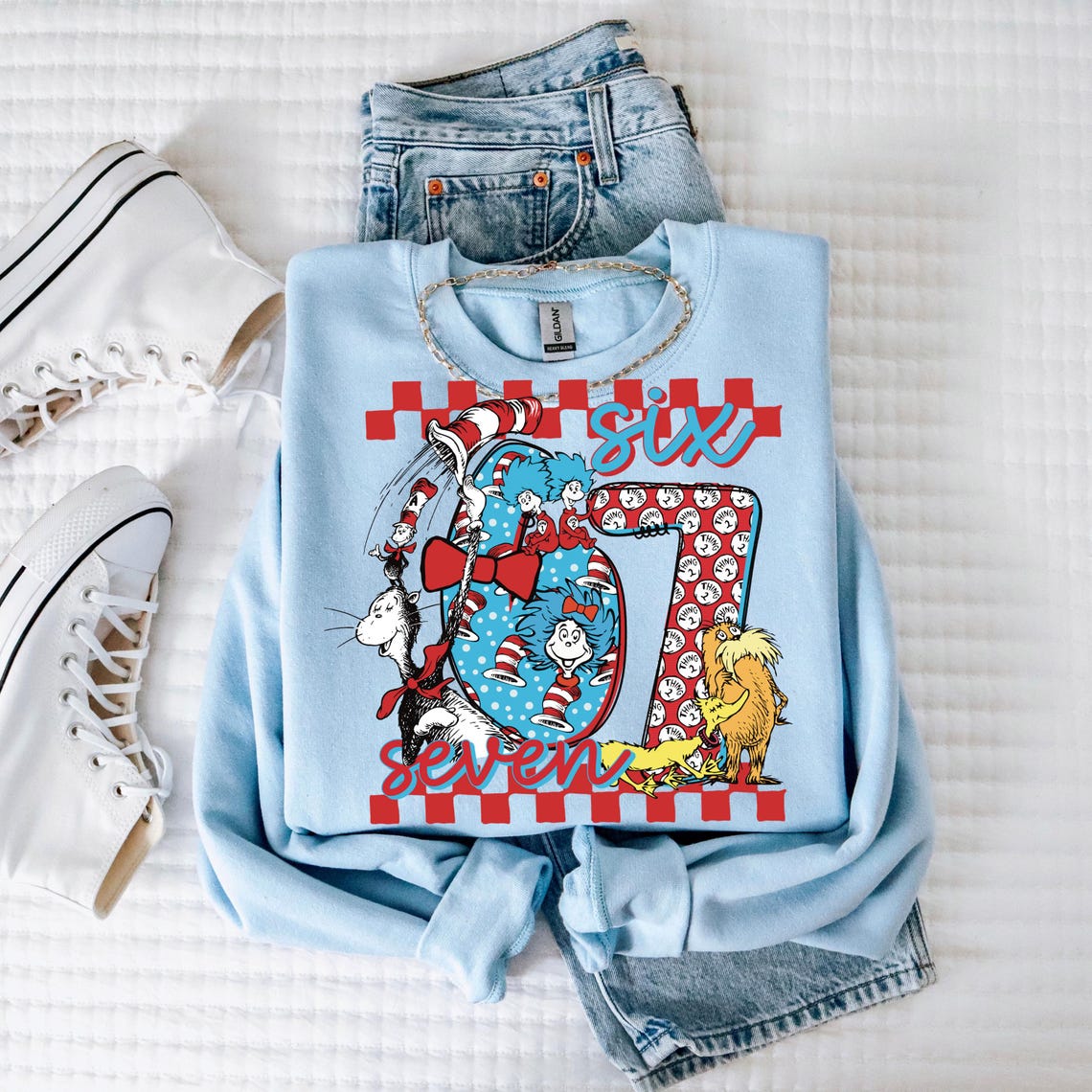 Whimsical Kids Number PNG Colorful Cartoon Characters Birthday Shirt ...