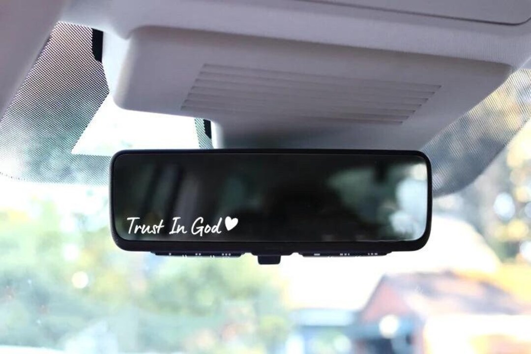 Trust in God Mirror Decal, Car Decals for Women, Faith Mirror Decal ...
