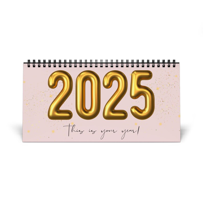 Inspirational Desktop Calendar, 2025 Grid Planner, Trendy Desk ...