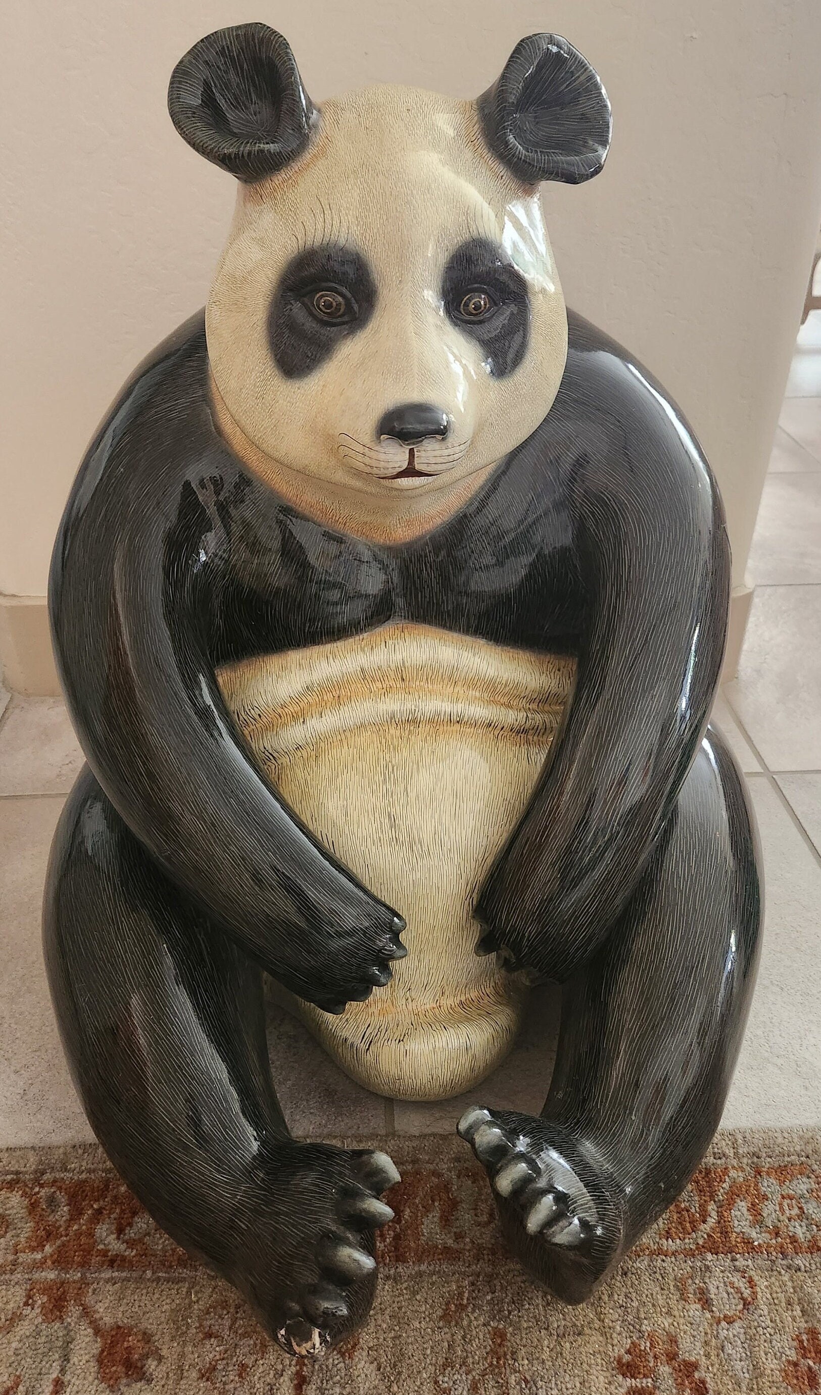 Sergio Bustamante Rare Paper Mache Panda Bear Art Sculpture - Etsy