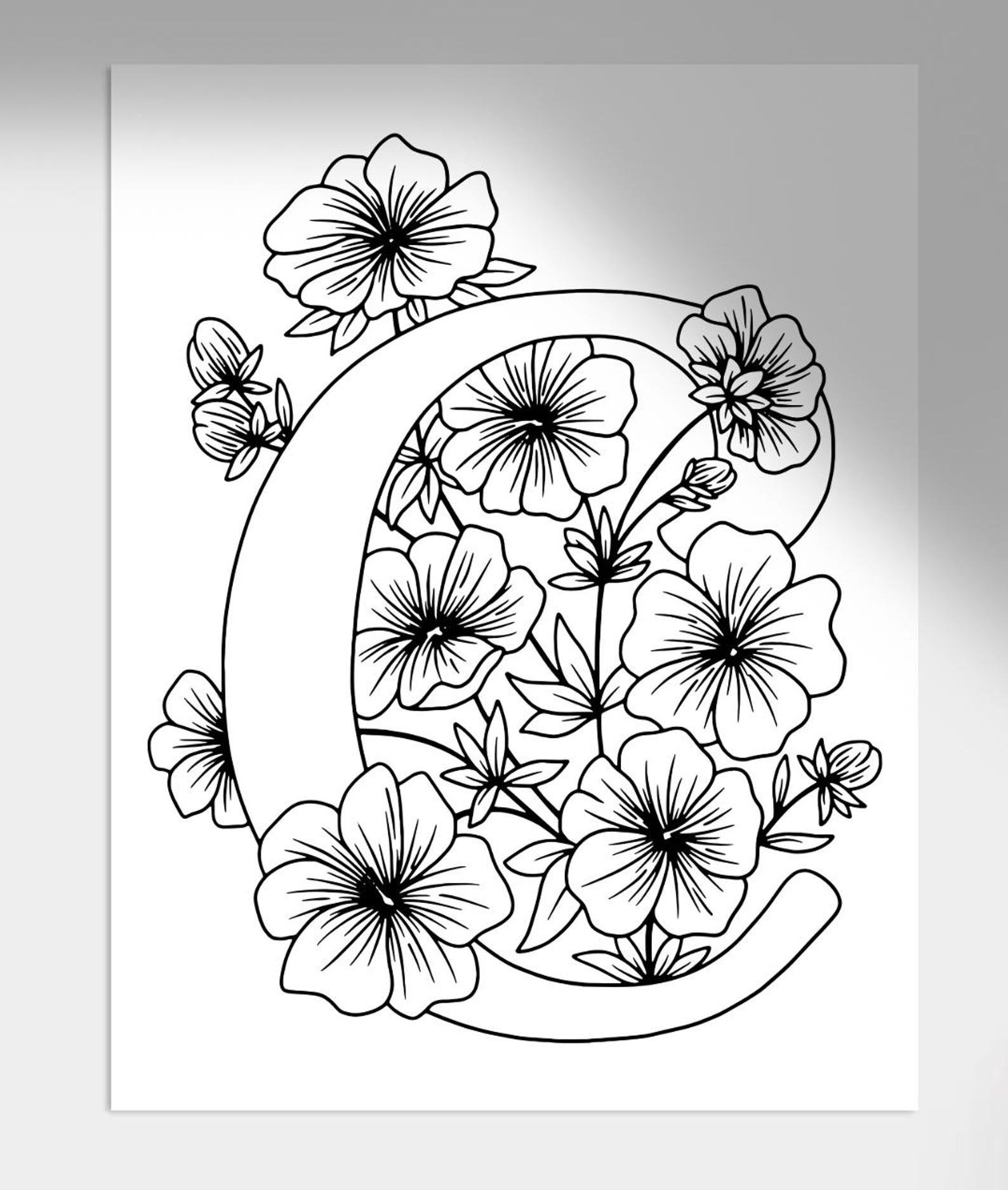 Coloring Pages Alphabet | A–Z Printable Worksheets | Black & White ...