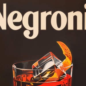 Mid-century Modern Negroni Print: Retro Italian Cocktail Bar Art - Etsy
