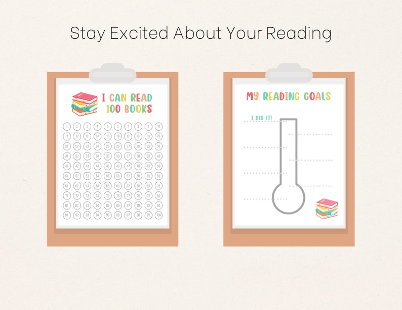Book Tracker for Kids, Printable Reading Log, Digital Download, Rainbow ...