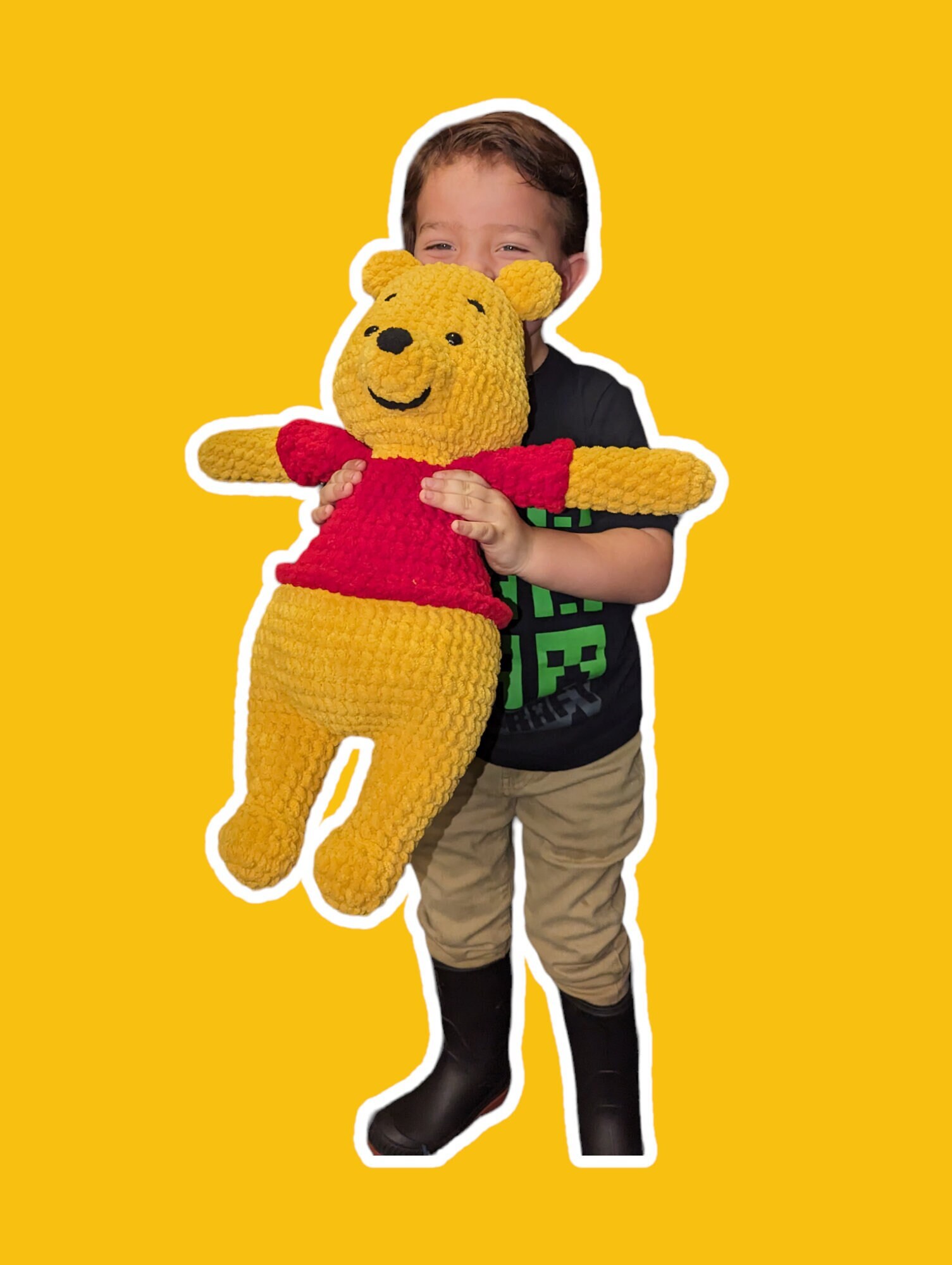 Crocheted Teddy Bear Plush Etsy