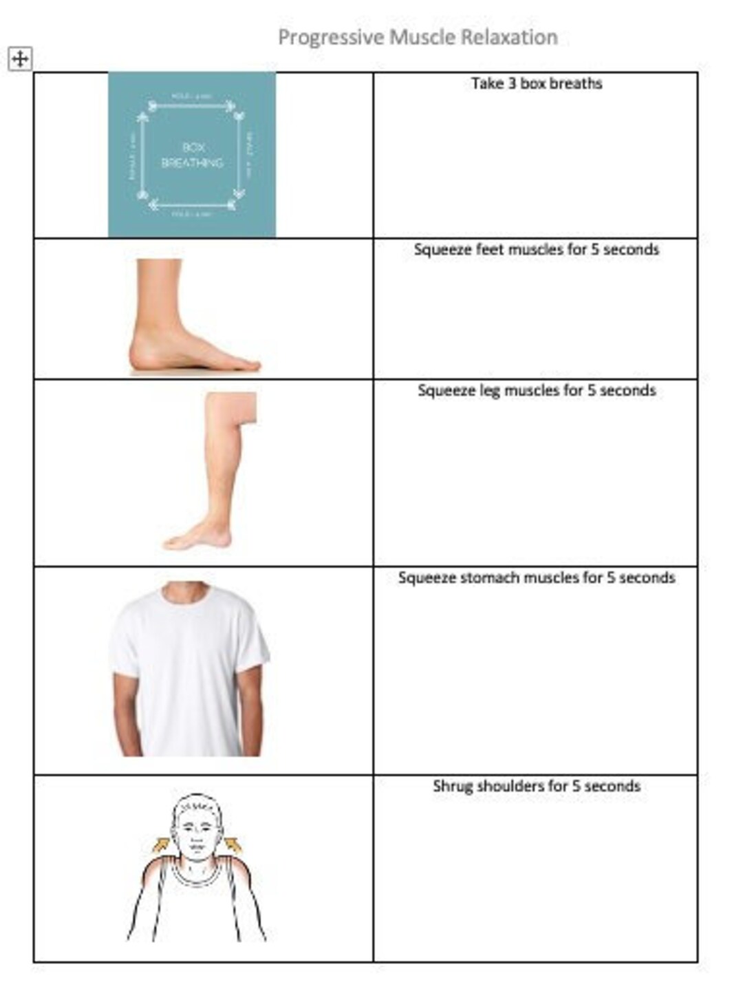 Progressive Muscle Relaxation PMR Coping Strategy Calm Down - Etsy