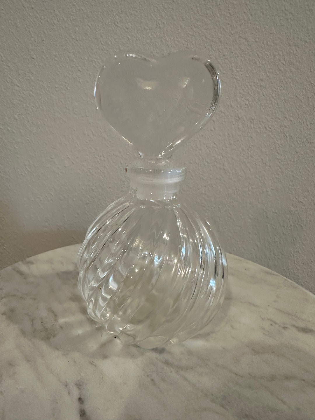 Glass Heart Perfume Bottle - Etsy