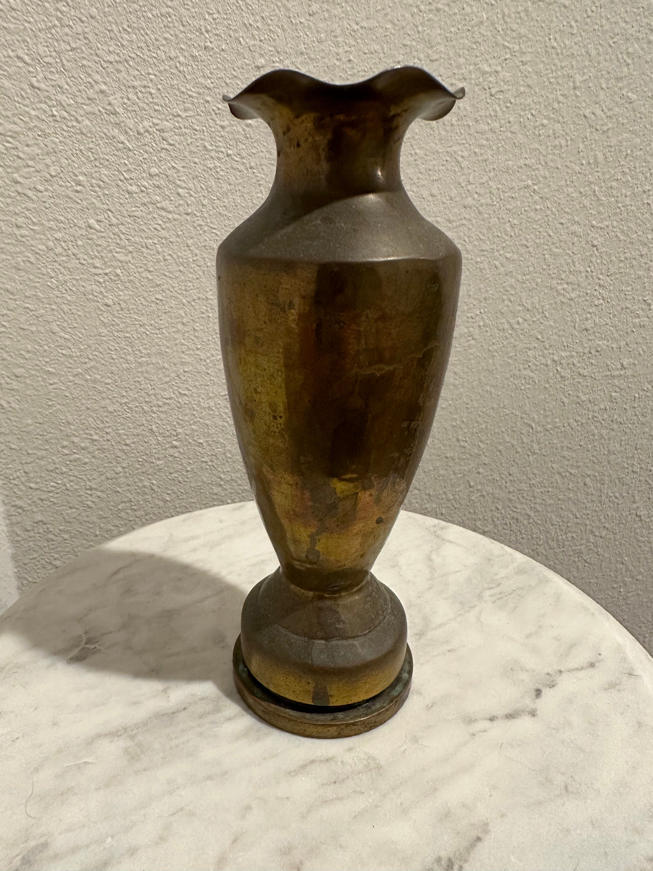 WWII Trench Art Brass Vase - Etsy