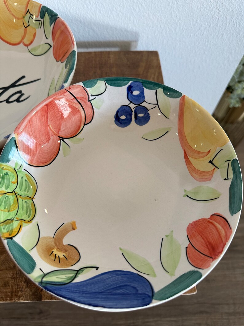 Vintage Bella Ceramica Pasta Bowls - Set of 5 - Etsy