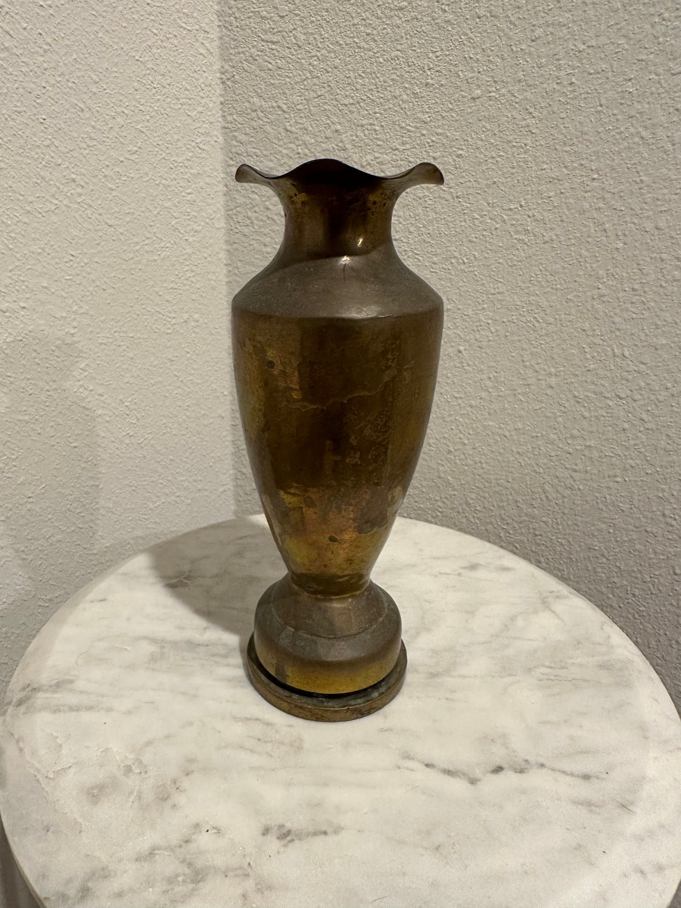 WWII Trench Art Brass Vase - Etsy
