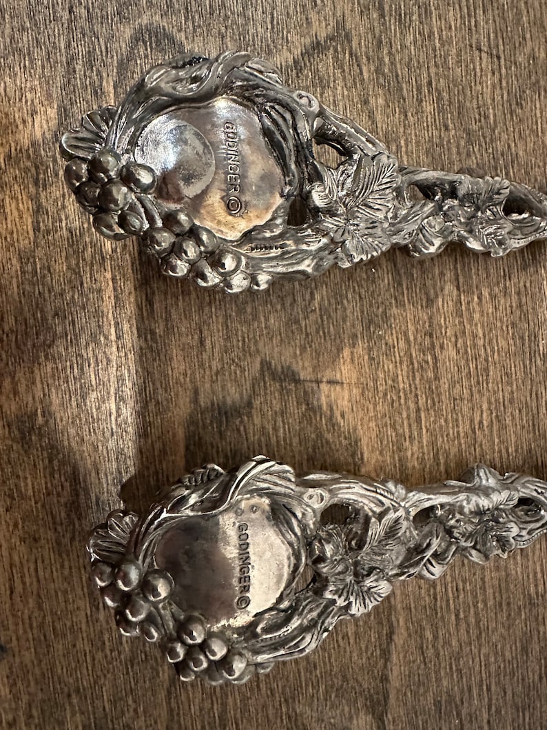 Vintage Godinger Serving Spoon and Fork - Etsy