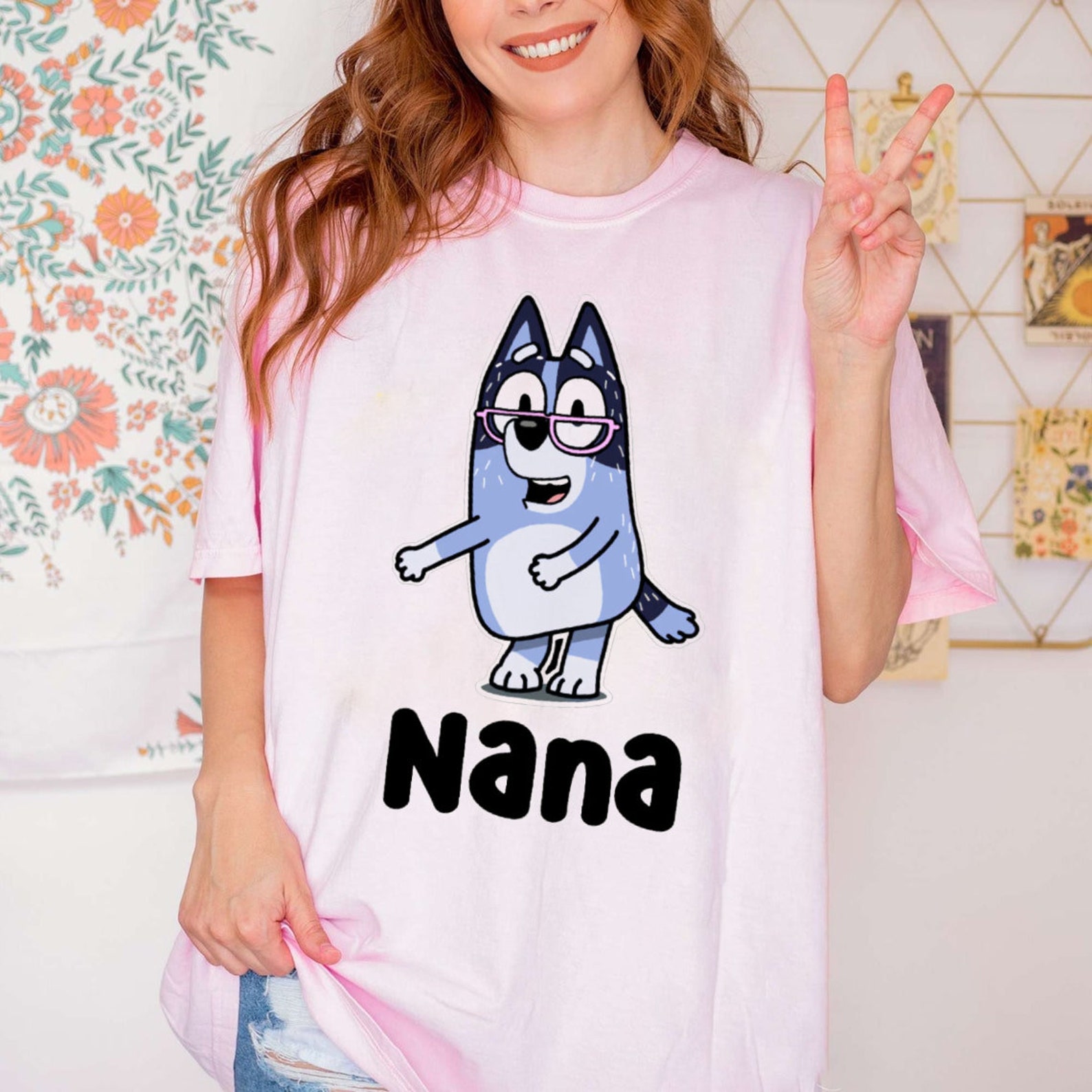 Bluey Nana Shirt Bluey Chris Heeler Nana Shirt Nana Shirt - Etsy