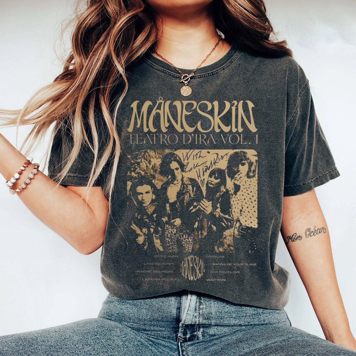 Vintage Maneskin Shirt, Maneskin Rock Band Tee, Maneskin Album Merch ...